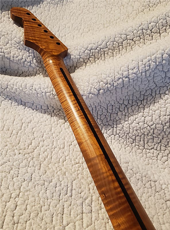 Sensational USA made Nitro neck with Spalted Roasted flame | Reverb