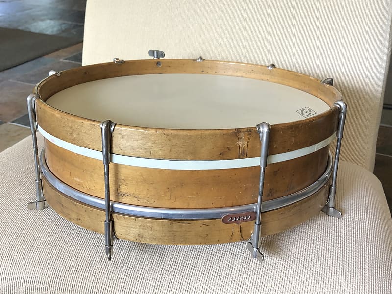 15" Vintage Snare Drum pre-1920s - Solid Maple Shell | Reverb