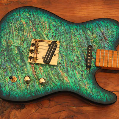 Pearlvibe tele real full abalone top Blue Bayou vintage | Reverb