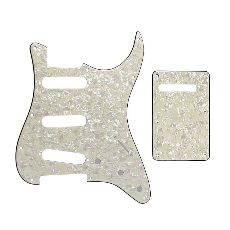 11-Hole SSS Strat Pickguard and Matching Back Plate - 3-Ply | Reverb