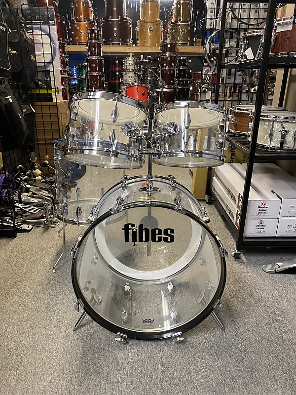 Fibes Early 70’s Acrylic Clear 4 Piece Drum Set - Rare | Reverb