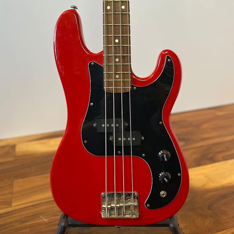 Memphis Short Scale P-Style Vintage Electric Bass Guitar Red | Reverb