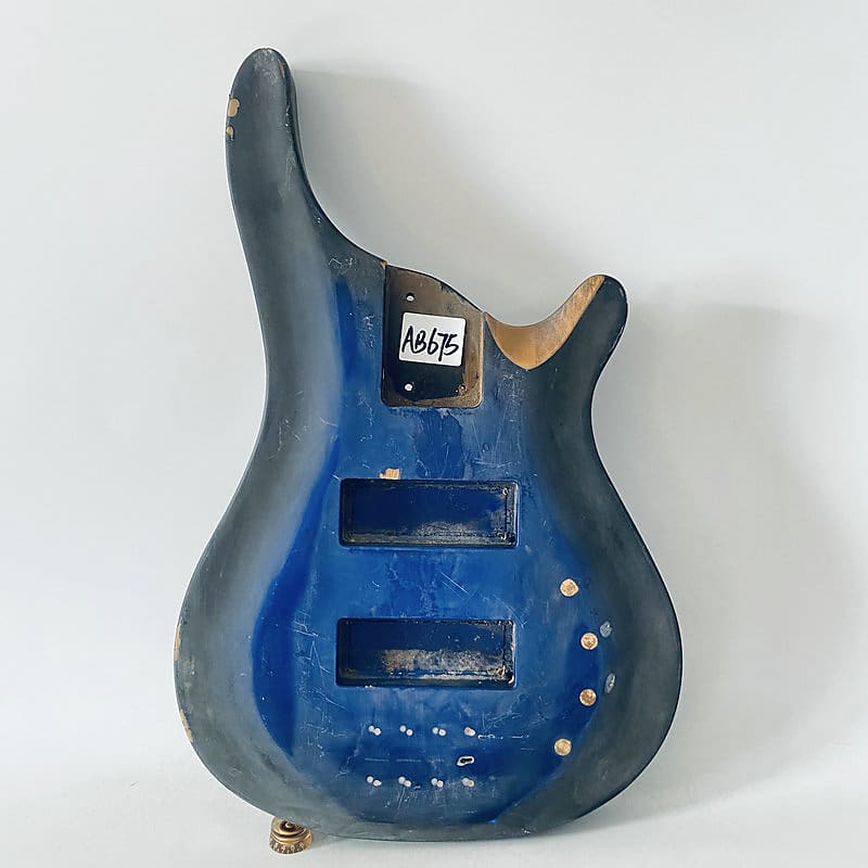 Blue Burst Solid Basswood Bass Guitar Body | Reverb