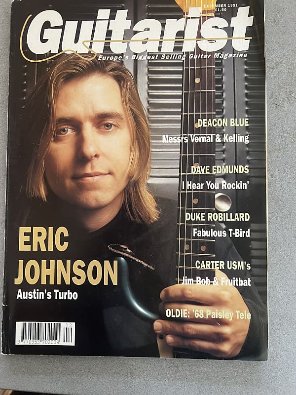 Guitarist Magazine UK Eric Johnson 1991 - Lake Placid Blue | Reverb