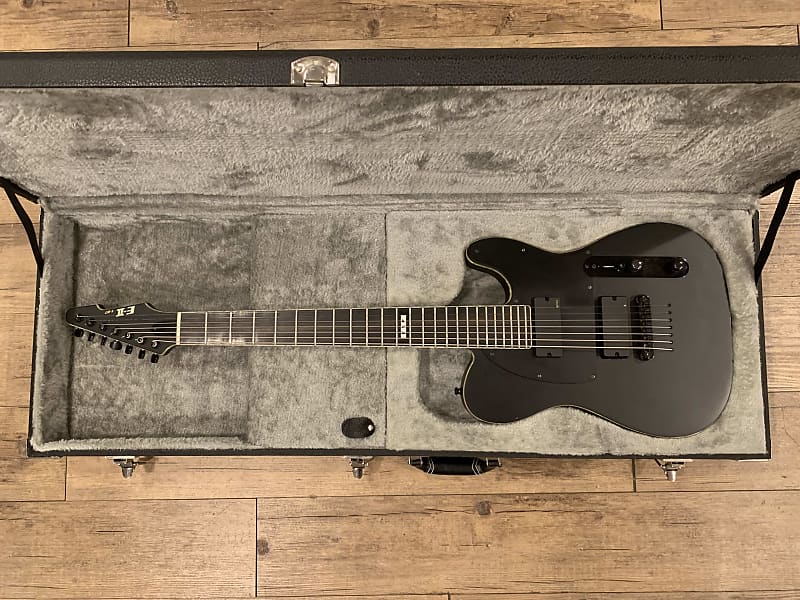 ESP E-II T-B7 7Strings Baritone Guitar - Black Satin | Reverb