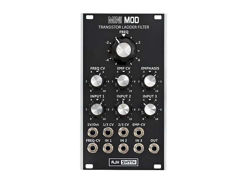 AJH Synth MiniMod Transistor Ladder VCF (Black) [DEMO] | Reverb