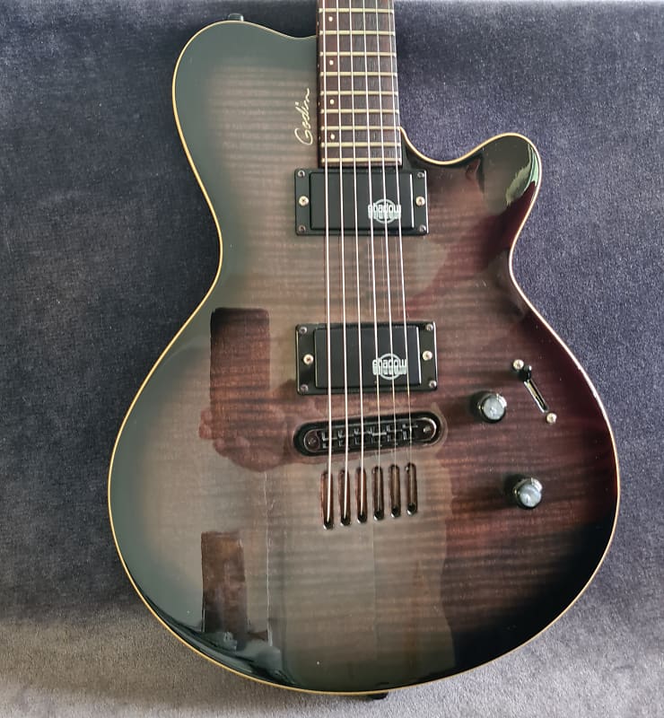 Godin LG HB Trans Black Flame | Reverb
