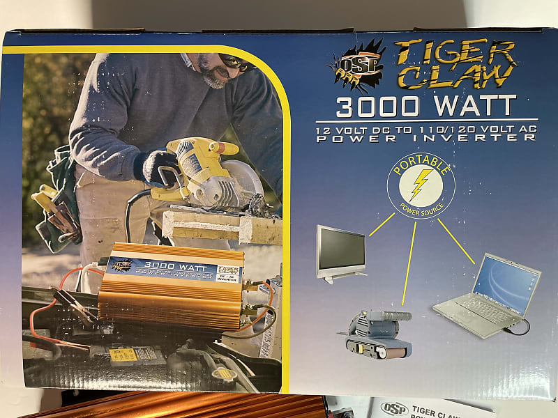 Tiger Claw 3000 watt Power Inverter DC-AC 6000 Watt Peak | Reverb