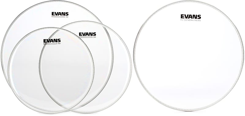 Evans G2 Clear 3-piece Tom Pack - 12/13/16 inch Bundle with | Reverb