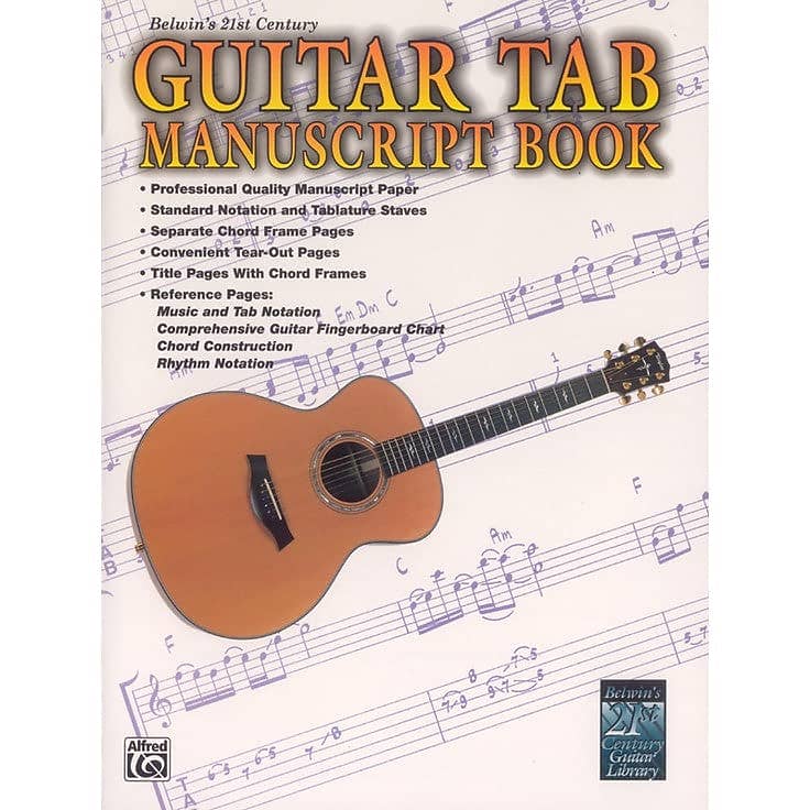 Belwin's 21st Century Guitar Tab Manuscript Book | Reverb