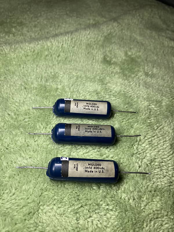 3 PCS Ajax 0.1uF @ 400VDC Blue molded capacitor 100% Tested | Reverb