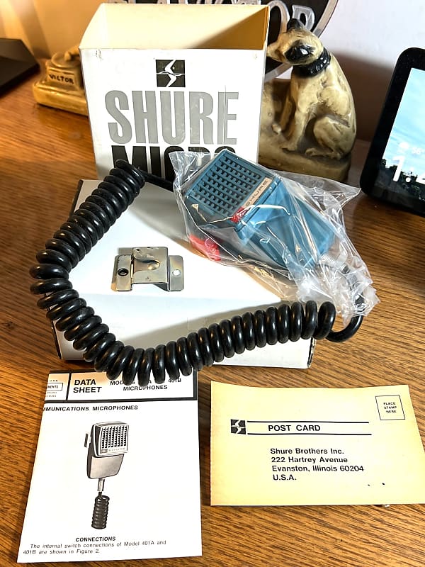 Vintage 1970's SHURE 401B push-to-talk microphone, new old | Reverb