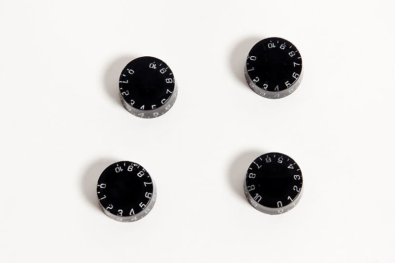 Set of 4 Black Speed Knob Gibson Epiphone Style | Reverb UK