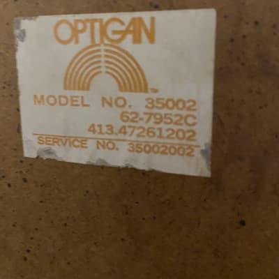 Optigan Optigan Model 35002 Vintage Organ by Mattel with | Reverb