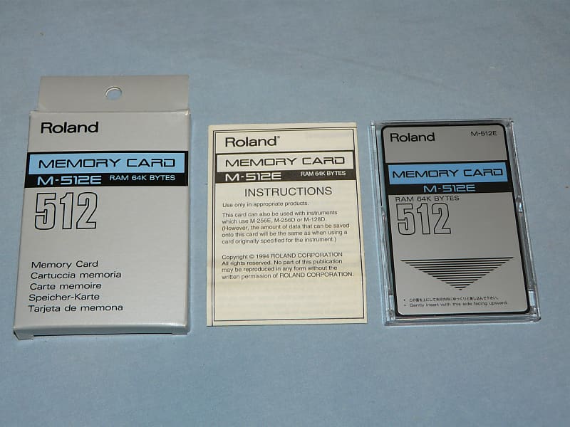 Roland M512E Memory RAM Card for Roland JV series and others | Reverb