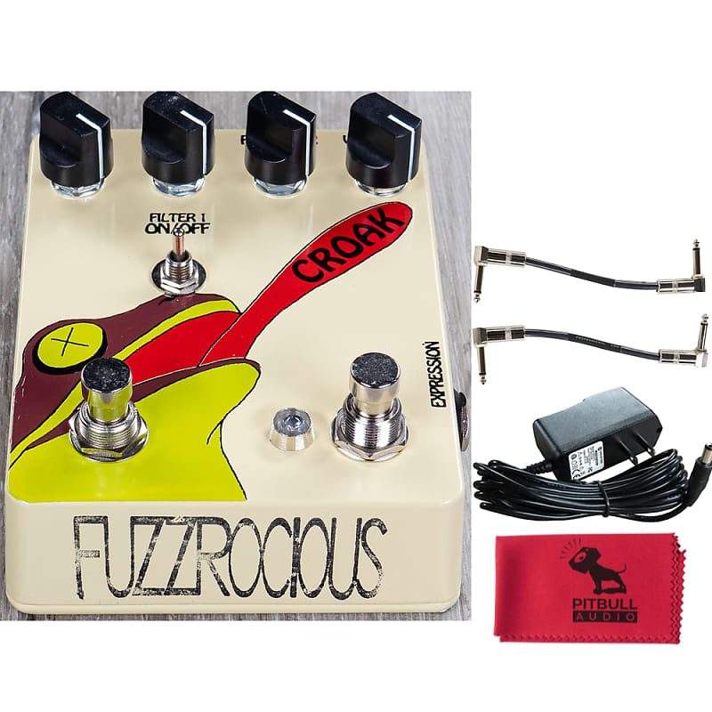 Fuzzrocious Croak Double Fuzz Filter Pedal, Yellow w/ Power, | Reverb