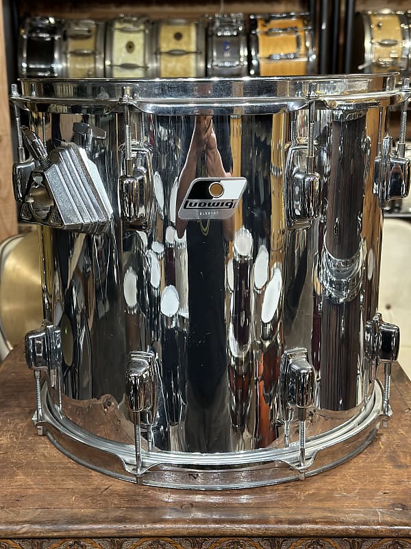 Ludwig Rockers Chrome Over Wood 13x14" Rack Tom, 80's Good | Reverb