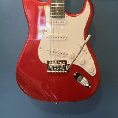 Stadium Electric Guitar Metallic Red Strat Style Ny-9303R | Reverb