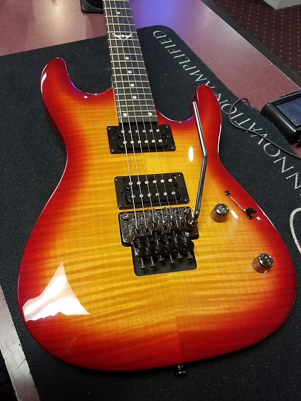 Dean Custom C350 Floyd Amberburst | Reverb