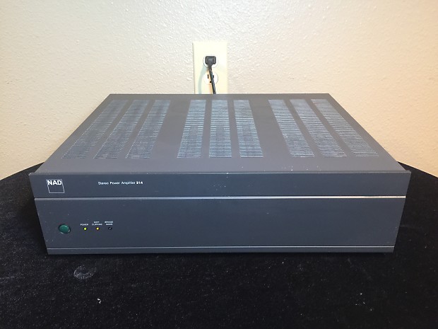 NAD 214 Gun Metal Grey Model 214 Stereo Power Amplifier solid | Reverb