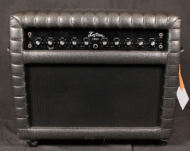 Kustom 100 2x12 Combo 1970's Silver Tuck-N-Roll | Reverb