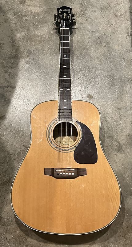 Epiphone DR-500 NAT Masterbilt acoustic guitar w/case | Reverb