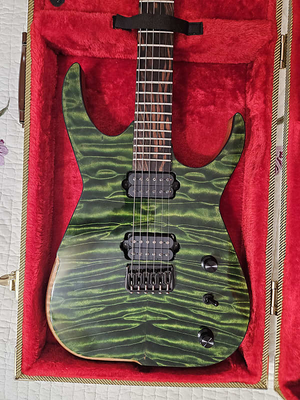 2023 Nicholas Guitars Blackmachine-style handmade superstrat | Reverb