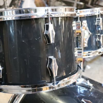Fibes 4pc Acrylic Drum Set Black Vintage 1970's | Reverb