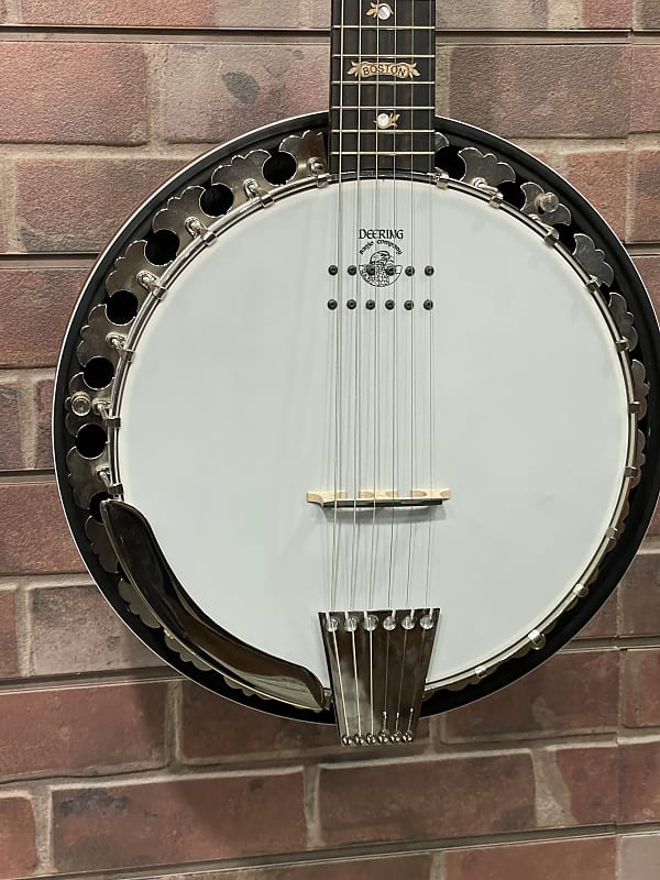 Deering B6-AE Boston 6 Banjo with Electronics | Reverb