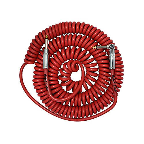 Bullet Cable - 30" Red Coil Cable - 1 Angled/ 1 Straight | Reverb