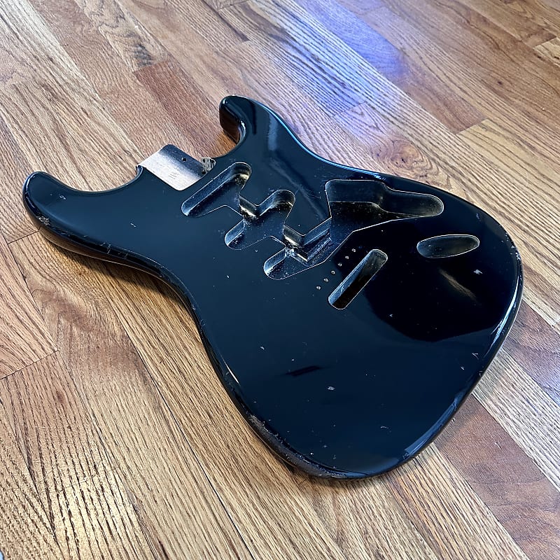 Relic Black Nitro Stratocaster Body SSS | Reverb