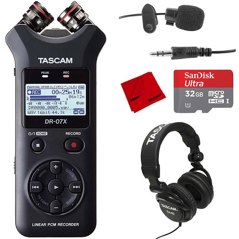 Tascam DR-07X Stereo Handheld Digital Audio Recorder w/ | Reverb