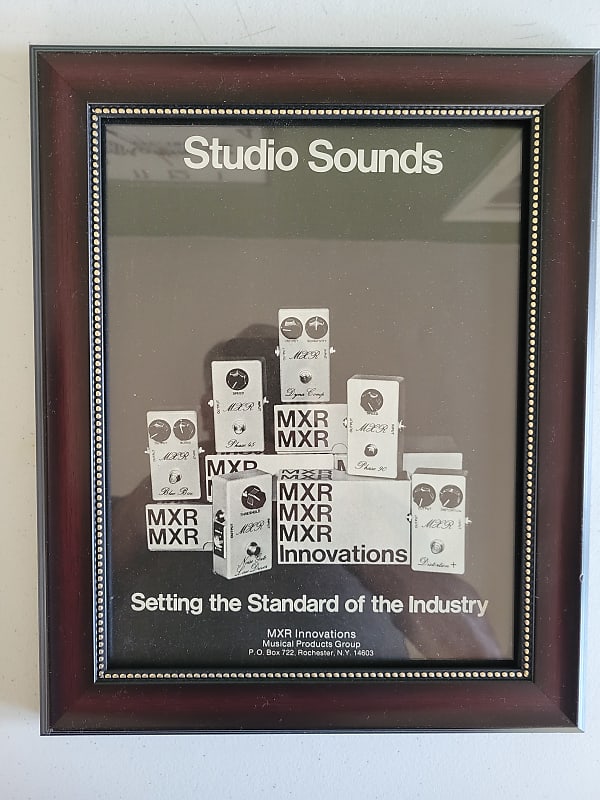 1975 MXR Pedals Promotional Ad Framed Script Logo Pedals | Reverb