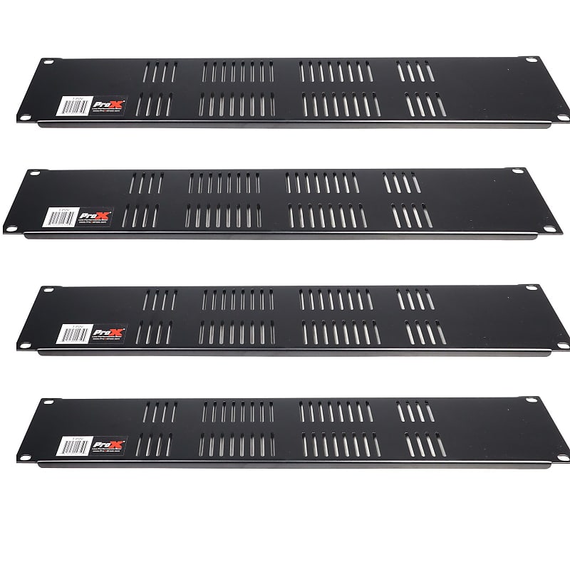 4 Prox 2 Space Rack Panel Vented Black for Rack Case 19" wide | Reverb