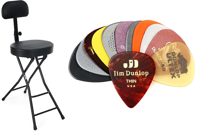 On-Stage DT8000 Guitar Stool with Hanger Bundle with Dunlop | Reverb