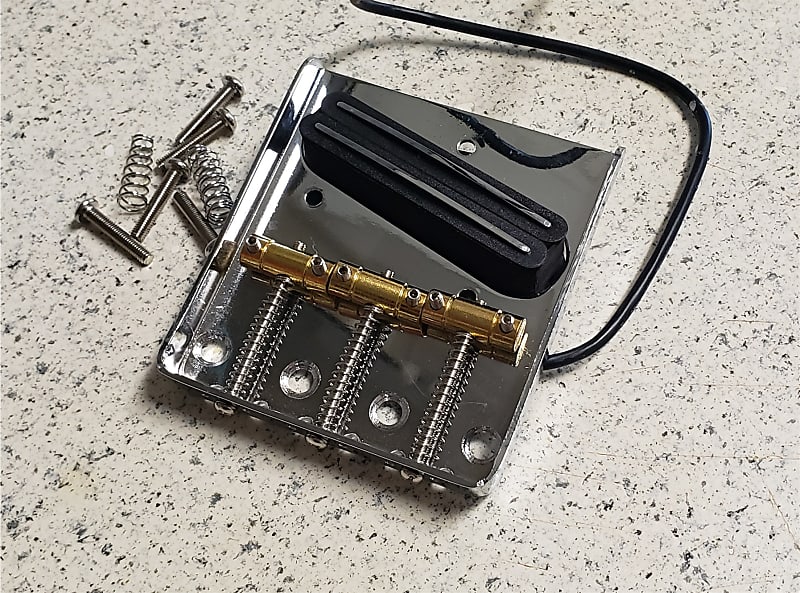 3 brass saddle Tele bridge with Killer High output Tele duel | Reverb