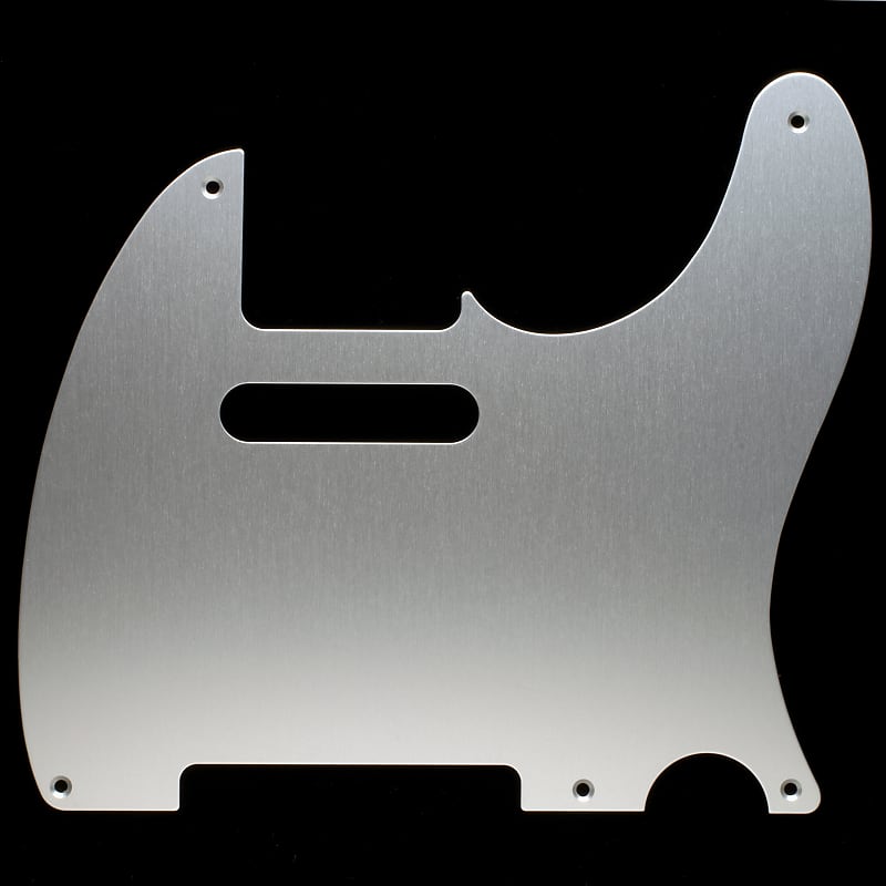 SILVER ANODIZED ALUMINUM Pickguard for Fender® USA/MIM 5-Hole | Reverb