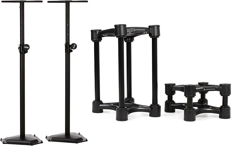 On-Stage SMS6600-P Hex-base Studio Monitor Stands Bundle with | Reverb