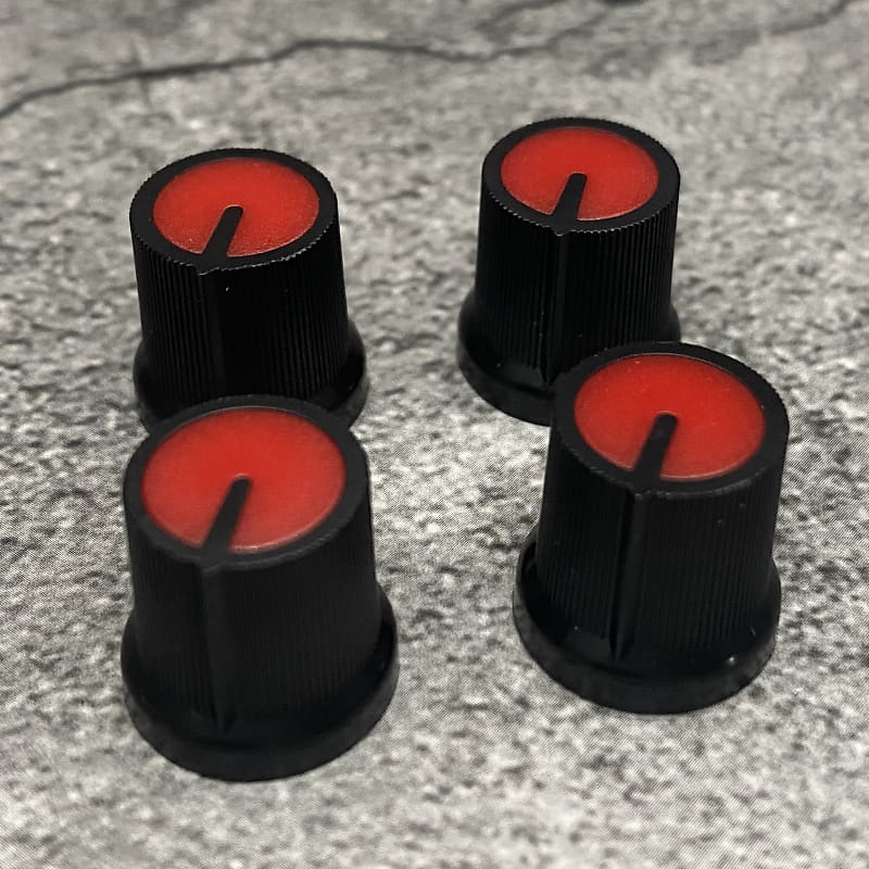 4x Red Guitar Fx Effects Pedal Mixer Knobs Mixing Control | Reverb