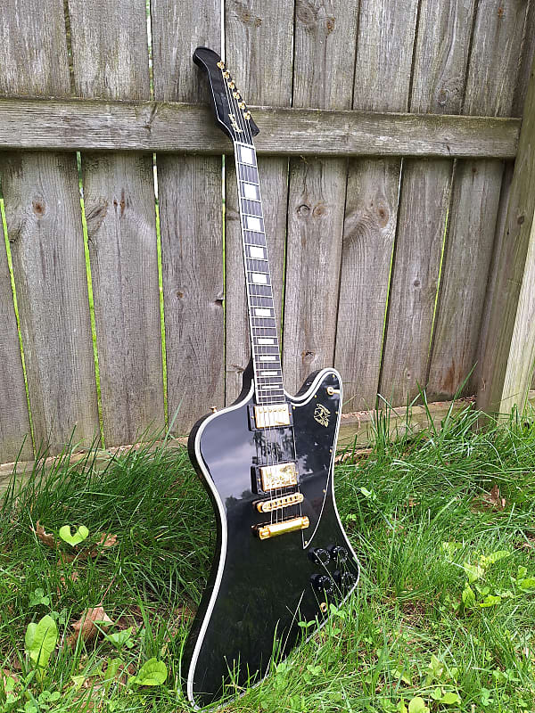 Gibson Custom Ebony Firebird - Black | Reverb