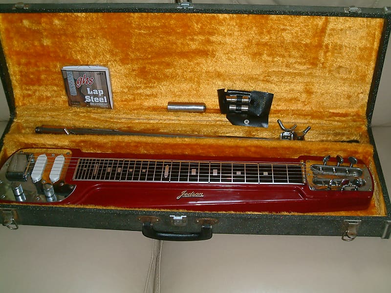 Vintage 1970s JEDSON Japan Red LAP STEEL GUITAR VGC Gilmour | Reverb