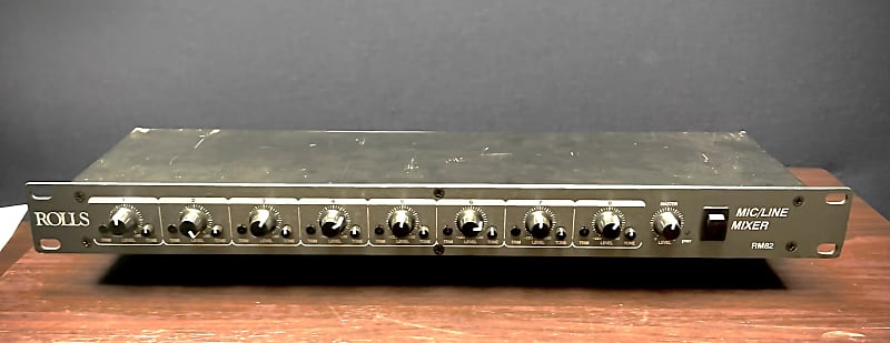 Rolls RM82 Mic / Line Rack Mixer 8 in to 1 out summing | Reverb