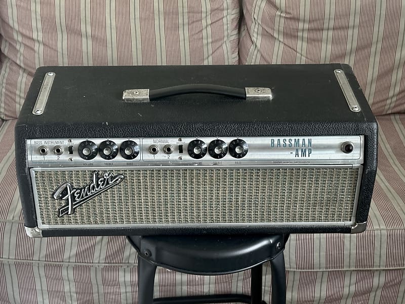 1968 Fender Bassman "Drip Edge" AA864 50-Watt Guitar Amp Head | Reverb