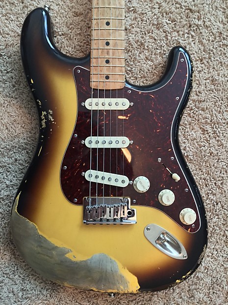 Custom Heavy Relic Stratocaster 2015 Sunburst | Reverb