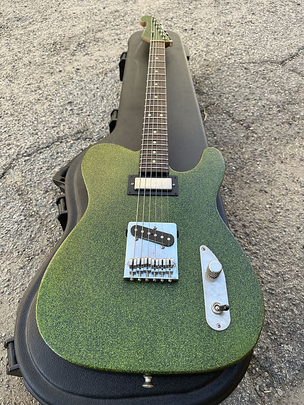 Luxxtone T-Luxx Telecaster 2017 - Matte Olive Sparkle Green | Reverb