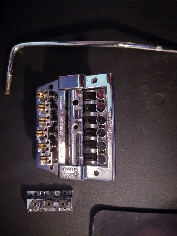 Vintage 1980's Chrome Kahler 2300 Flat Mount Tremolo Bridge | Reverb