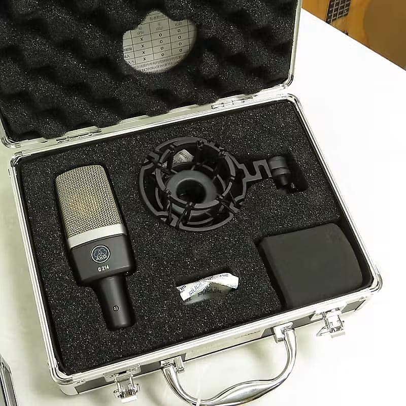 AKG C214 Large Diaphragm Studio Cardioid Condenser Microphone | Reverb