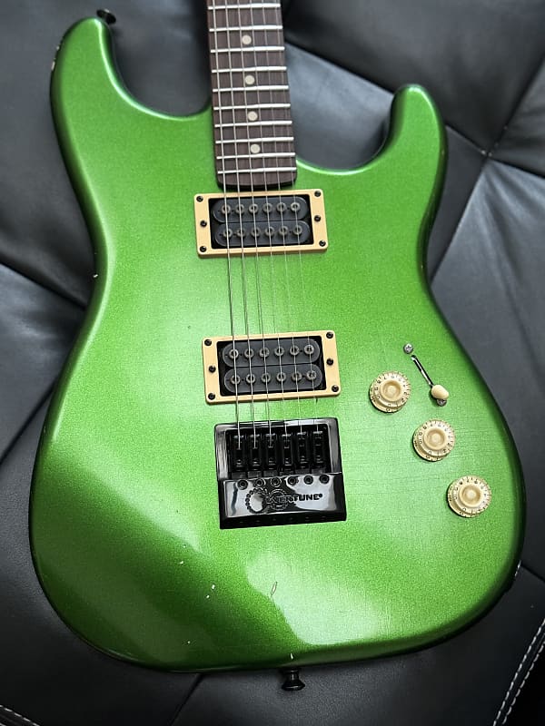 MJT HH Stratocaster VTS evertune loaded body in green | Reverb