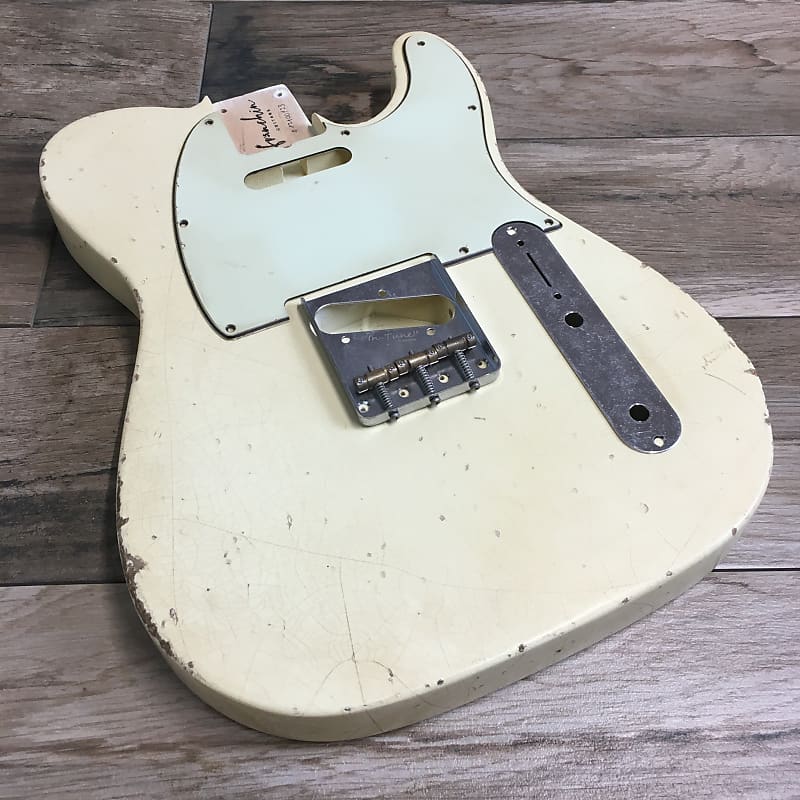 FRANCHIN Mars guitar body Relic Aged Vintage White 100% Nitro | Reverb