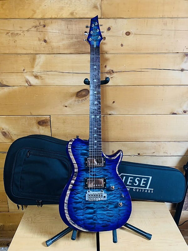 Carvin Kiesel USA Custom SCB6T Blue Quilt Electric Guitar w/ | Reverb